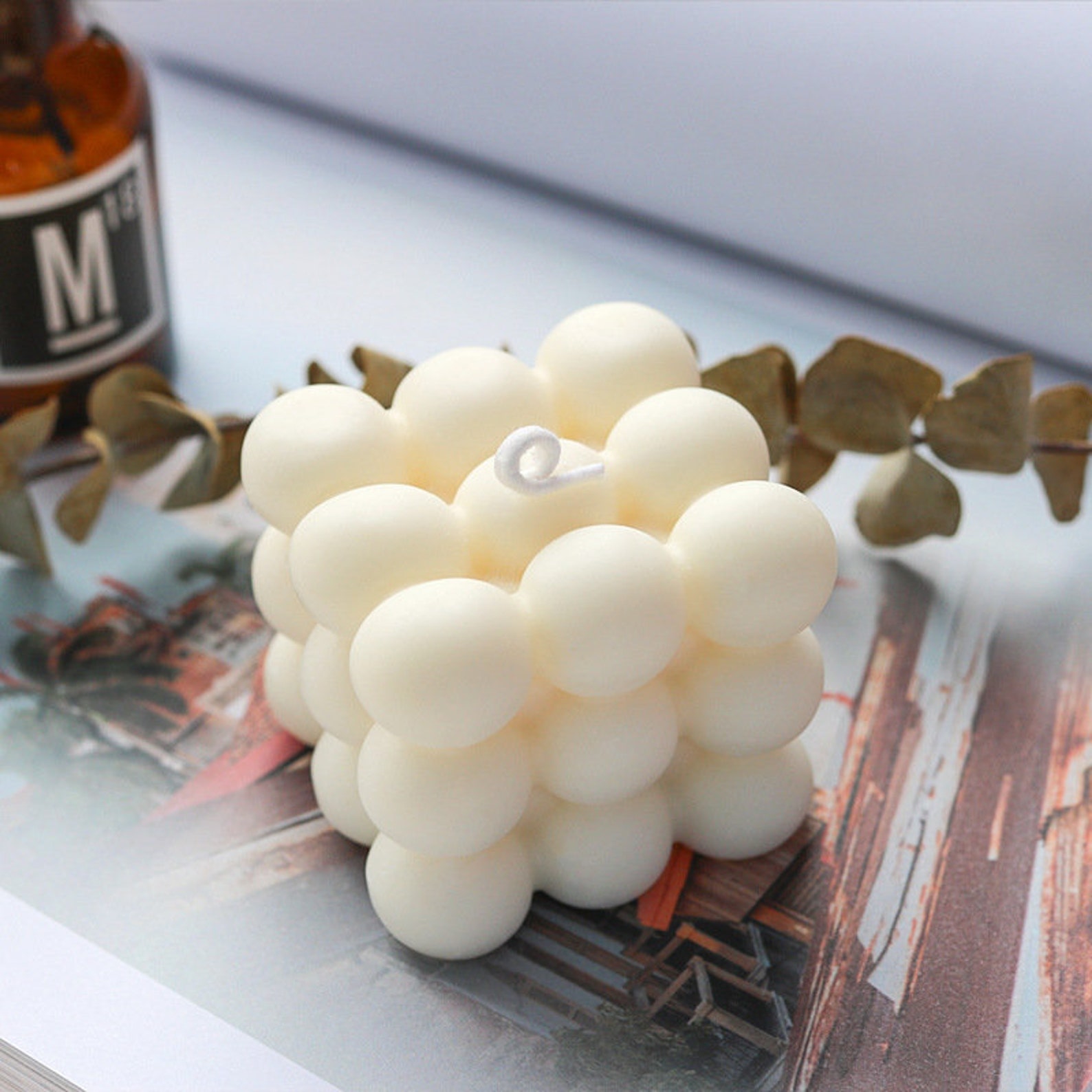 Magic Cube Candle Mold 3D Bubbles Vela Molde de silicona Atom - Etsy México