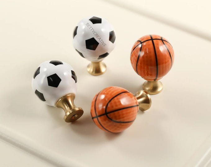 Football Drawer Knobs, Football Dresser Drawer Pulls, Desk Handles, 1 5 ...