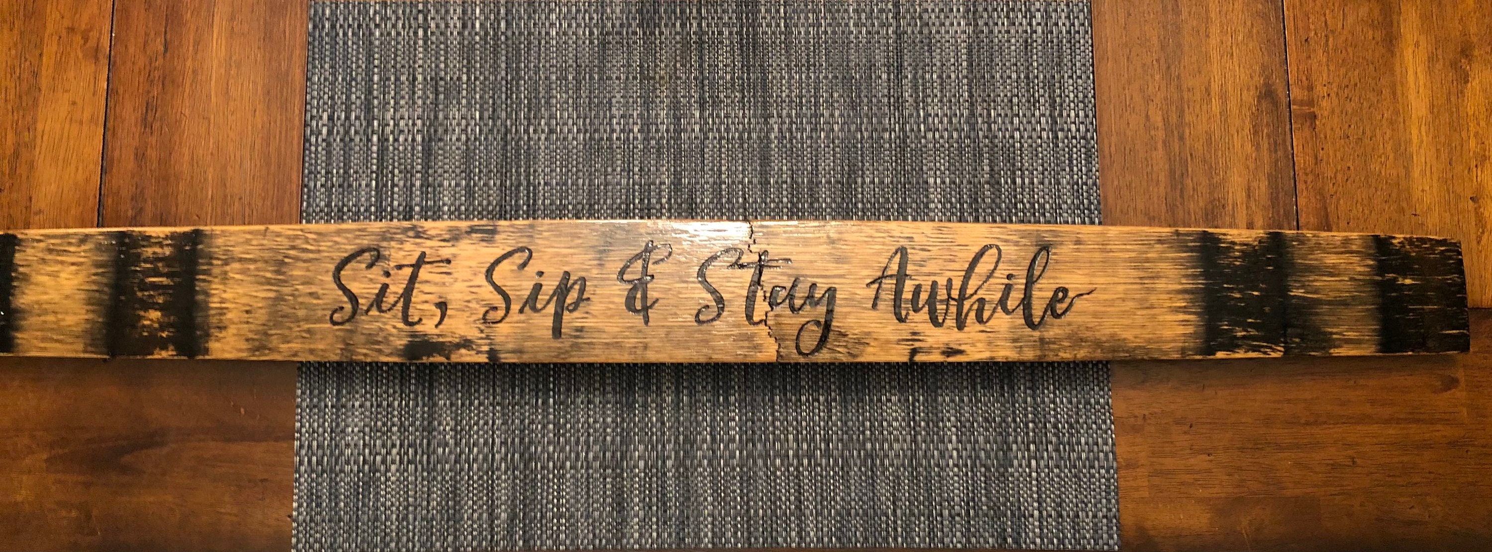 Barrel Stave Sign Name Quote or Coordinates - Etsy