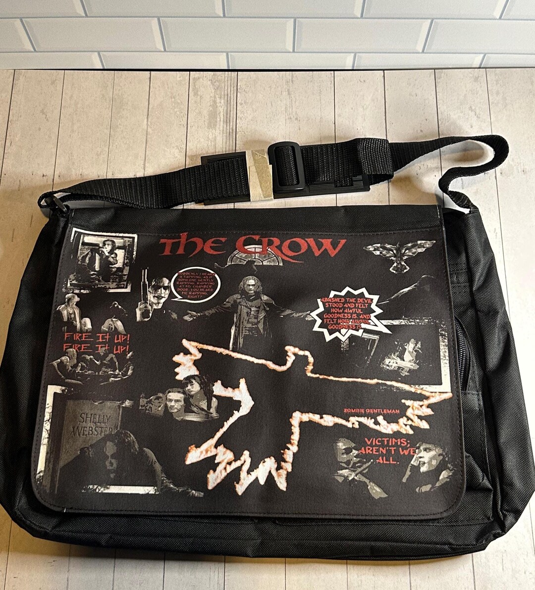 The Crow Custom Messenger Bag - Etsy