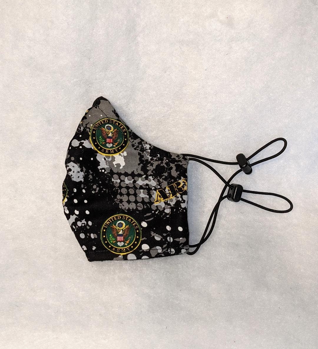 Mask - Army With Adjustable String Locks (3-layer) - Etsy