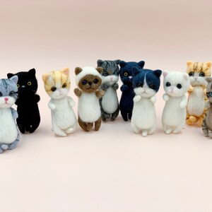 Cat Needle Felting Kit, Needle Felt Cat, Felted Animal Kit, Felt Cat ...