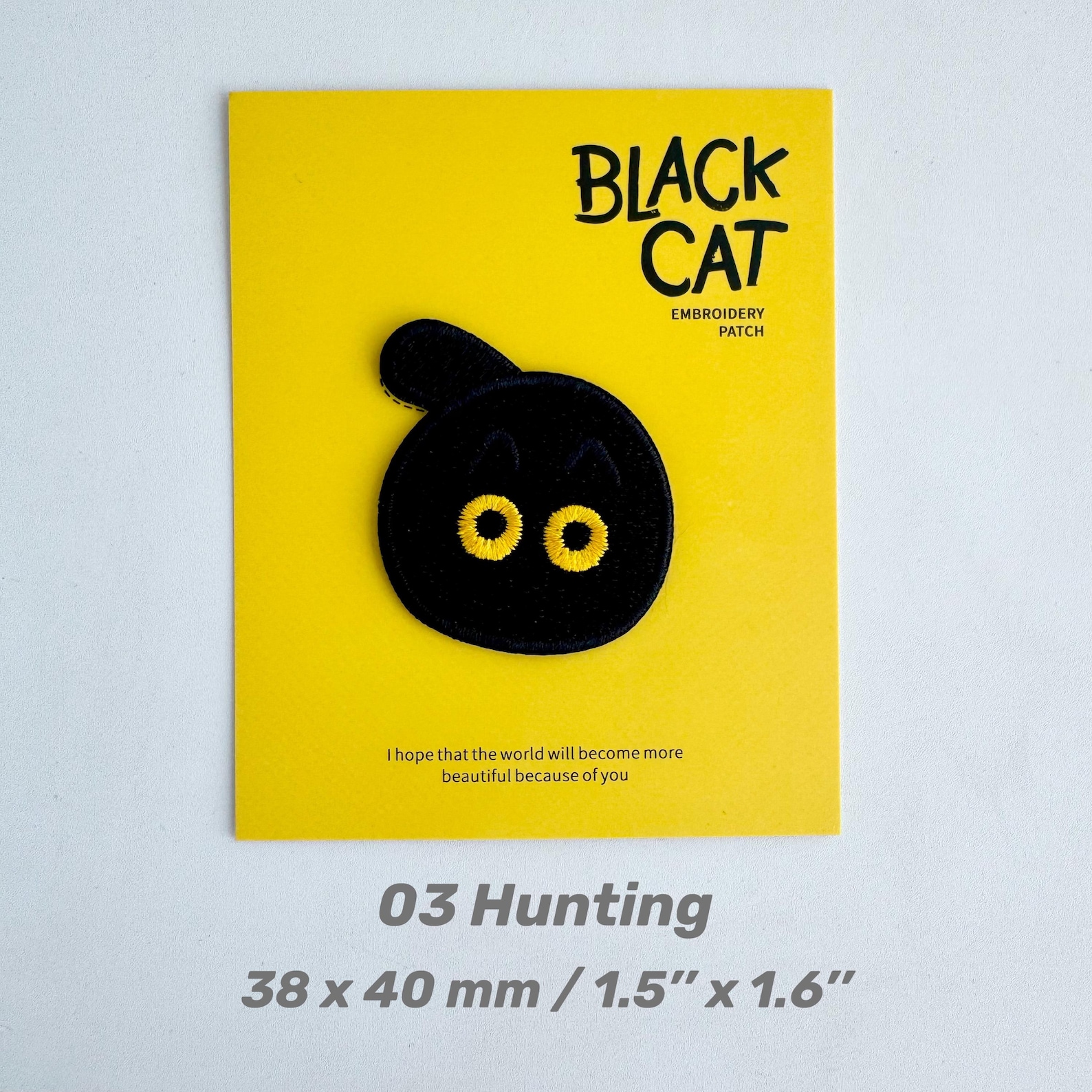 Black Cat Embroidered Patch: Self-adhesive DIY Applique - Etsy