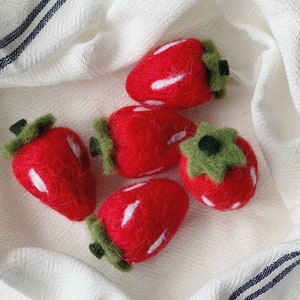 Handmade Needle Felted Strawberry, Summer Decor - Etsy