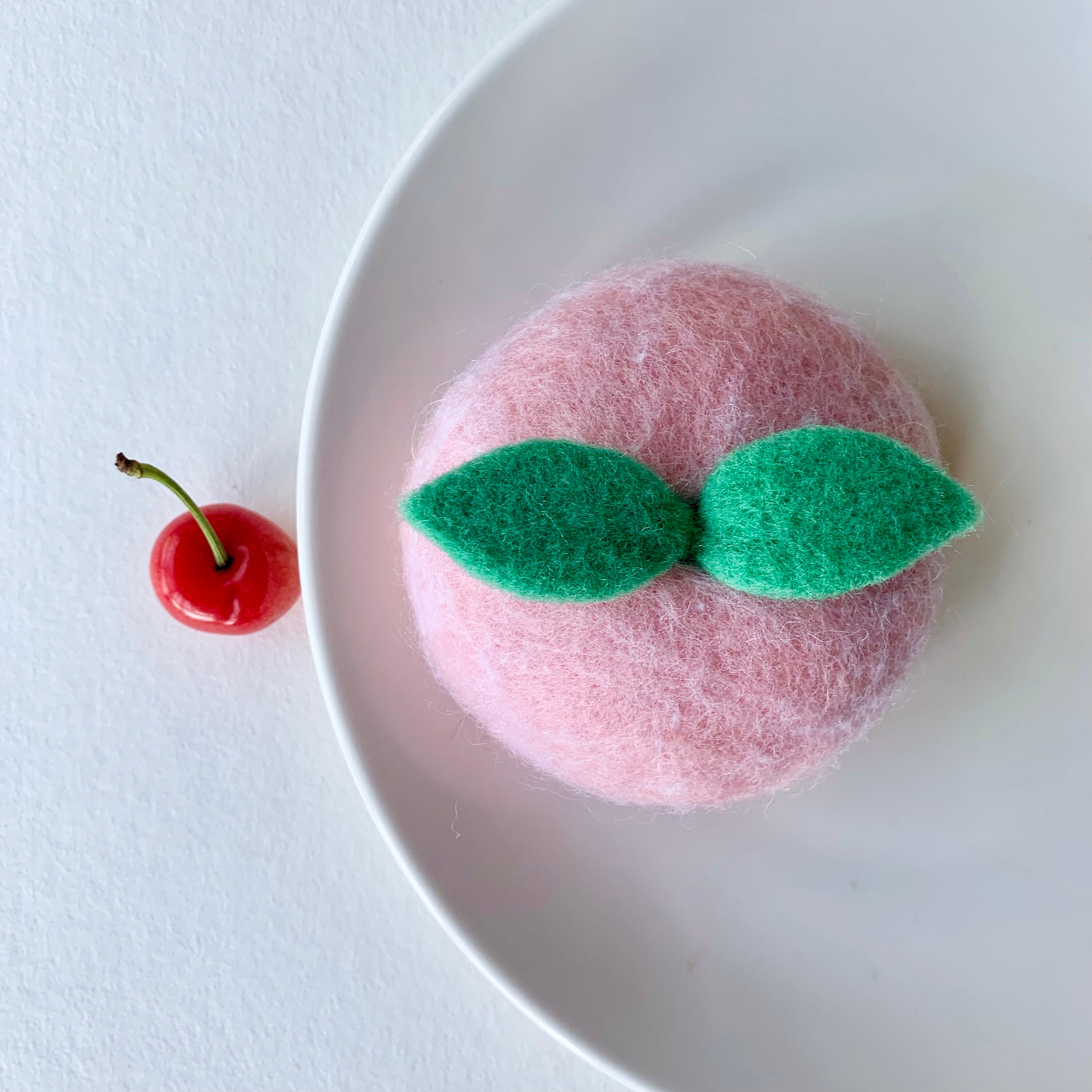 Felted Peach 8cm Wool Felt Peach Felted Peaches Peach | Etsy