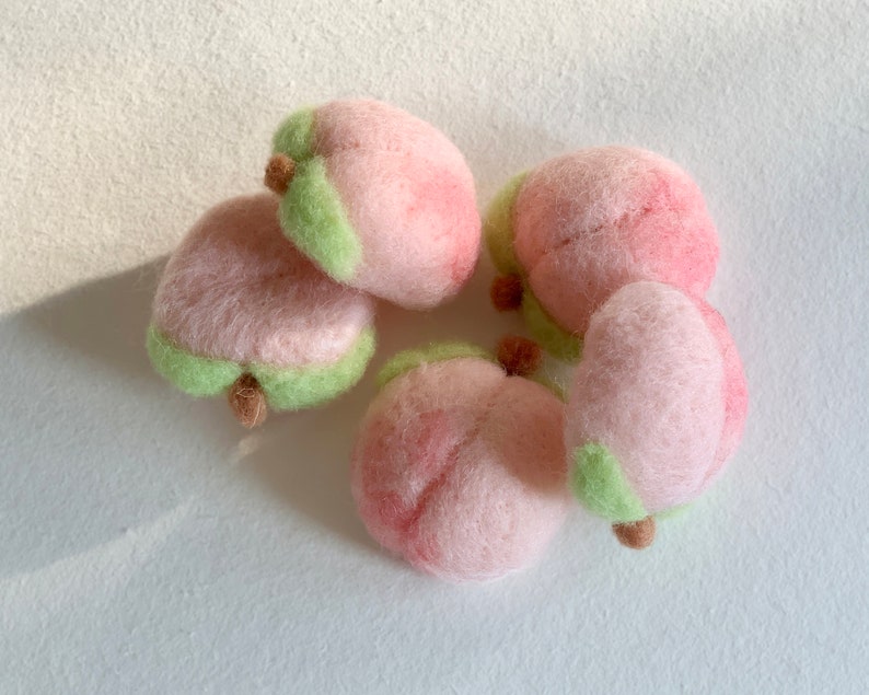 Felted Peach, Wool Felt Peach, Peach Decor, Woolen Peach, Felted Fruit ...