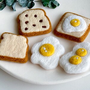 Felted Toast, Felted Bread, Felted Fried Egg, Felted Breakfast, Felt ...