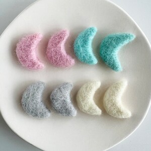 Felt Star, Felt Moon, Wool Felted Star, Needle Felt Moon, Craft ...
