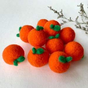 Felted Orange, Wool Felt Orange, Needle Felt Orange, Felted Fruit ...