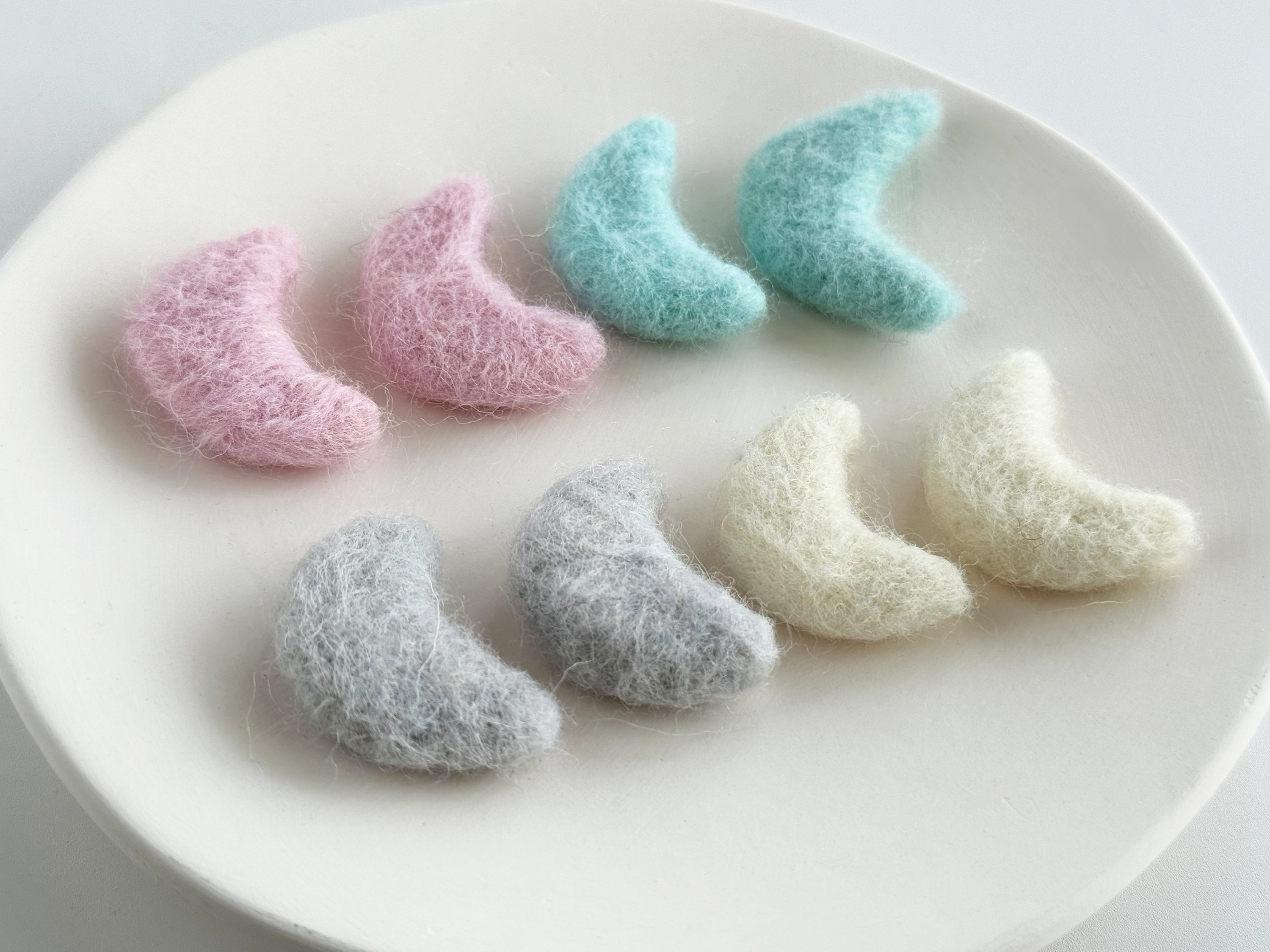 Felt Star, Felt Moon, Wool Felted Star, Needle Felt Moon, Craft ...