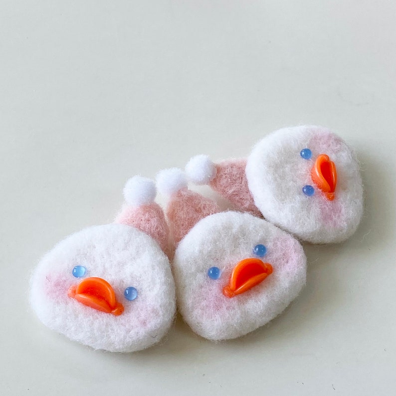 Felted Duck Wool Felt Duckling Felted Bird for Making Hair - Etsy
