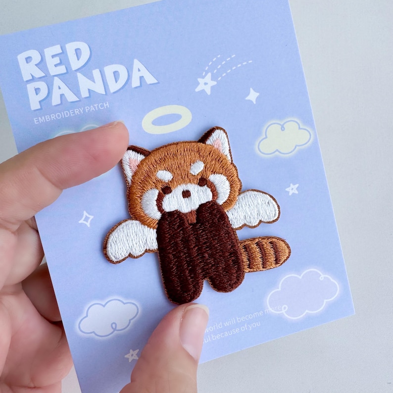 Red Panda Embroidered Patch, Collectible Appliqué - Etsy