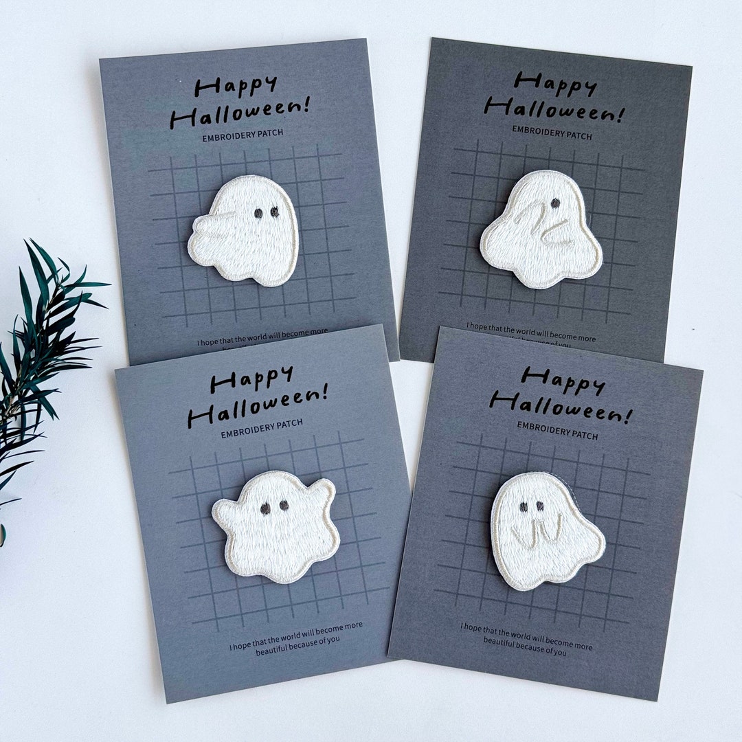 Halloween Ghost Patches, Embroidered Patch, Self Adhesive Patch, Sew-on ...