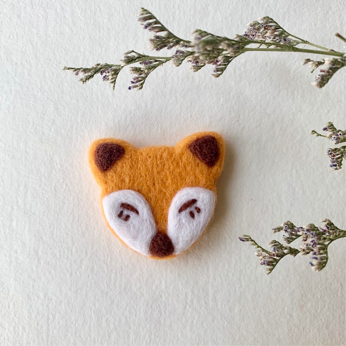 Handmade Felted Fox Head, Wool Craft Shape - Etsy