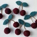 Felt Cherries Felt Shape Felted Shapes Wool Felt Fruit - Etsy