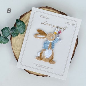 Rabbit Patch, 3 Styles, Embroidered Bunny Patches, Iron on Sew on ...