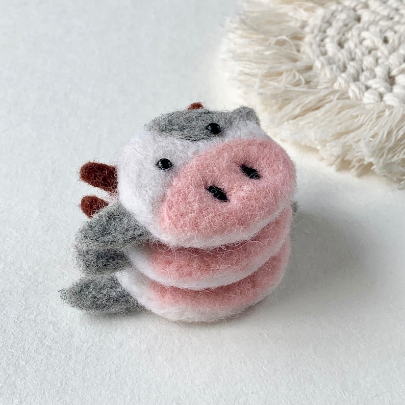 Felt Cow Wool Felt Milk Cow Head Felted Animal for Making - Etsy