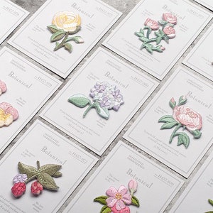 Embroidered Flower Patch, 14 Options, Botanical Patch, Iron on Sew on ...