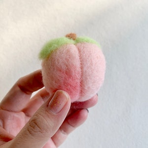 Felted Peach, Wool Felt Peach, Peach Decor, Woolen Peach, Felted Fruit ...