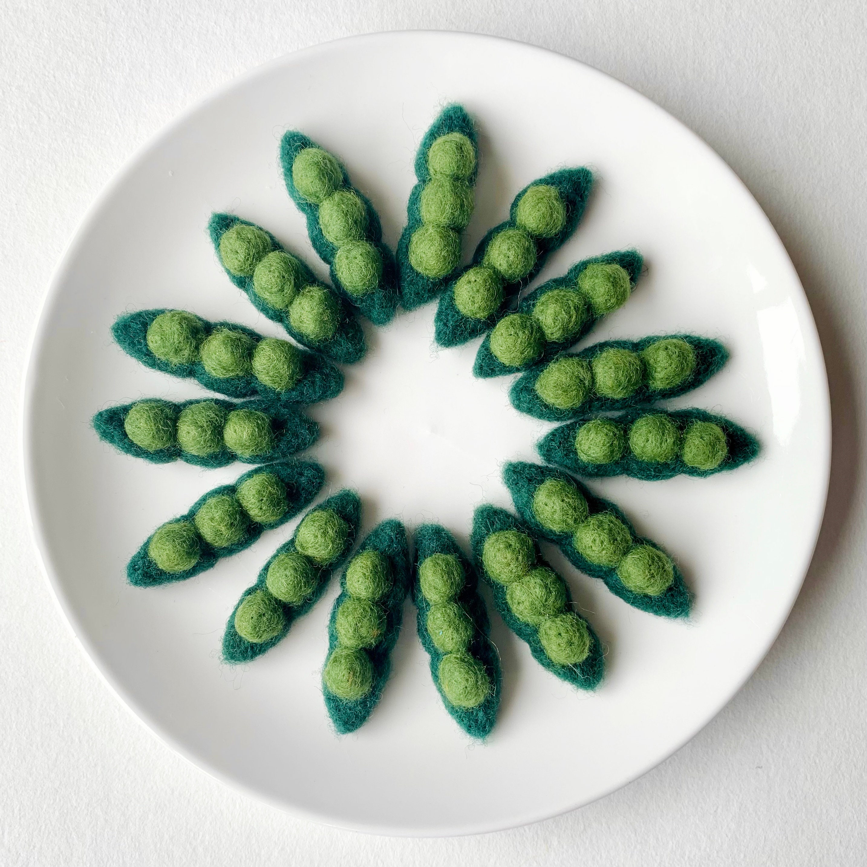Needle Felted Peas Felt Beans Green Felt Peas Felted Peas - Etsy