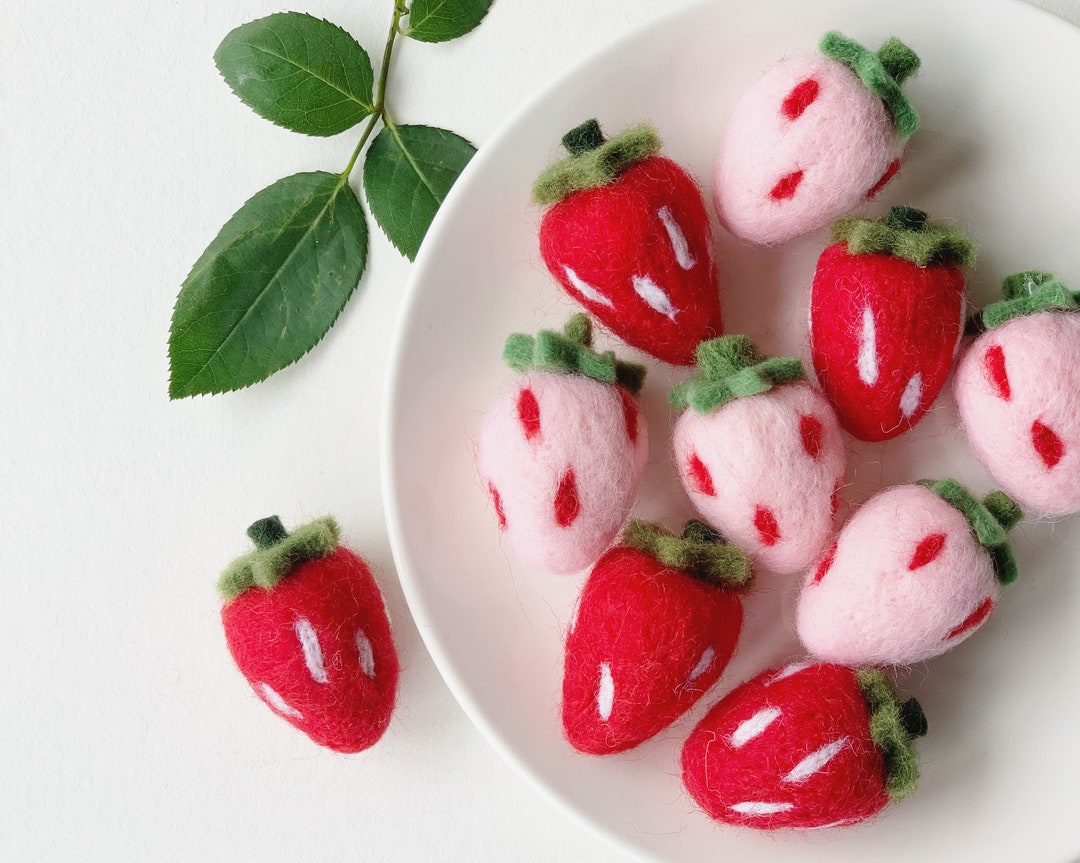 Handmade Needle Felted Strawberry, Summer Decor - Etsy