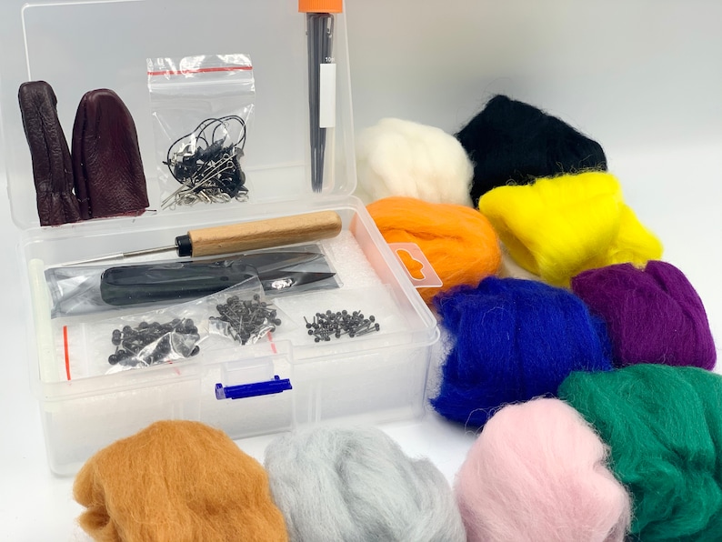 Needle Felting Starter Kit, 64 Pcs, Wool Roving, DIY Craft - Etsy Australia
