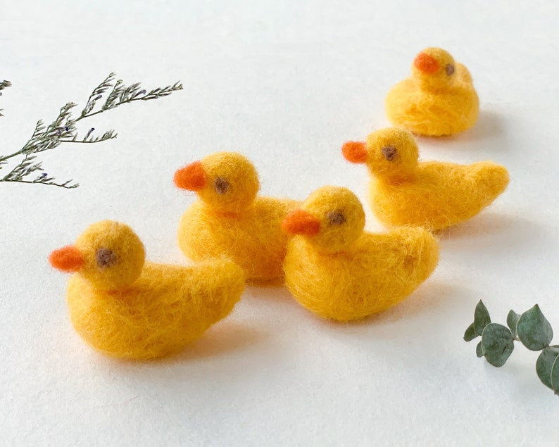 Felted Yellow Duck Wool Felt Duck Needle Felt Ducks Felted - Etsy