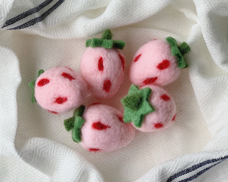 Handmade Needle Felted Strawberry, Summer Decor - Etsy