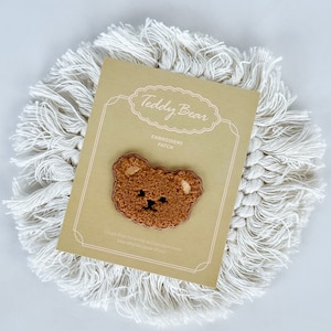 Teddy Bear Patch, 3 Colors, Chenille Animal Patches, Iron on Sew on ...