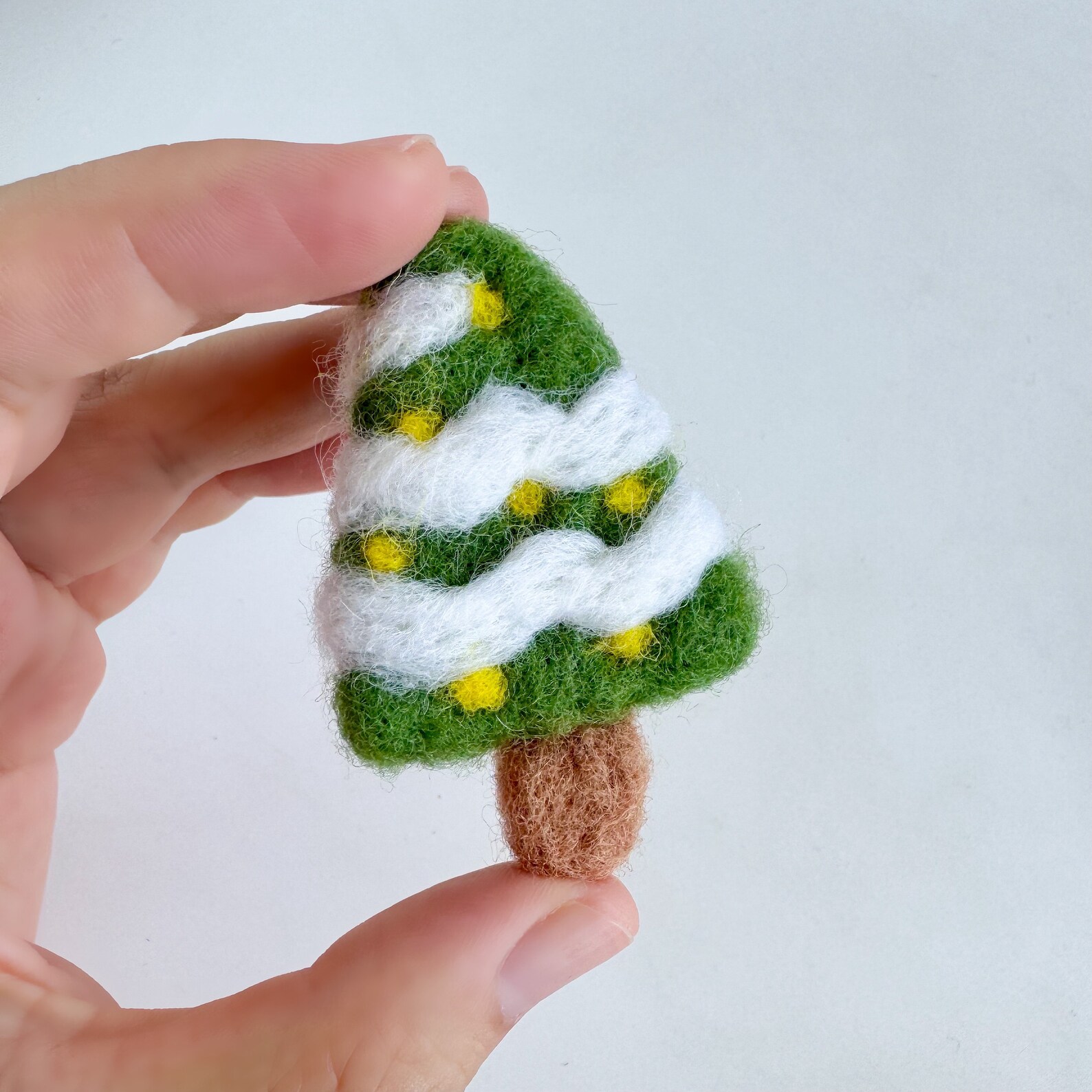 Handmade Needle Felted Wool Christmas Tree Ornament - Etsy