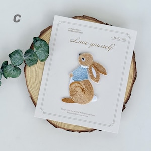 Rabbit Patch, 3 Styles, Embroidered Bunny Patches, Iron on Sew on ...