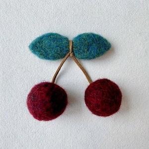 Felt Cherries, Felt Shape, Felted Shapes, Wool Felt Fruit, Needle ...