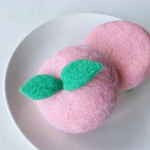 Felted Peach, 8cm, Wool Felt Peach, Felted Peaches, Peach Décor, Woolen ...