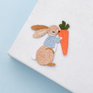 Rabbit Patch, 3 Styles, Embroidered Bunny Patches, Iron on Sew on ...