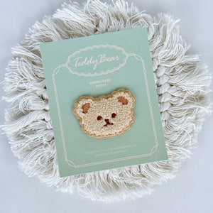 Teddy Bear Patch, 3 Colors, Chenille Animal Patches, Iron on Sew on ...