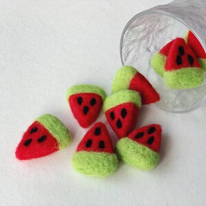 Felted Watermelon Slice, Needle Felted Wool Fruit, Summer Decor - Etsy