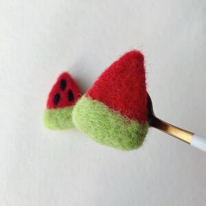 Felted Watermelon, Needle Felted Watermelon Slice, Wool Felt Fruit ...