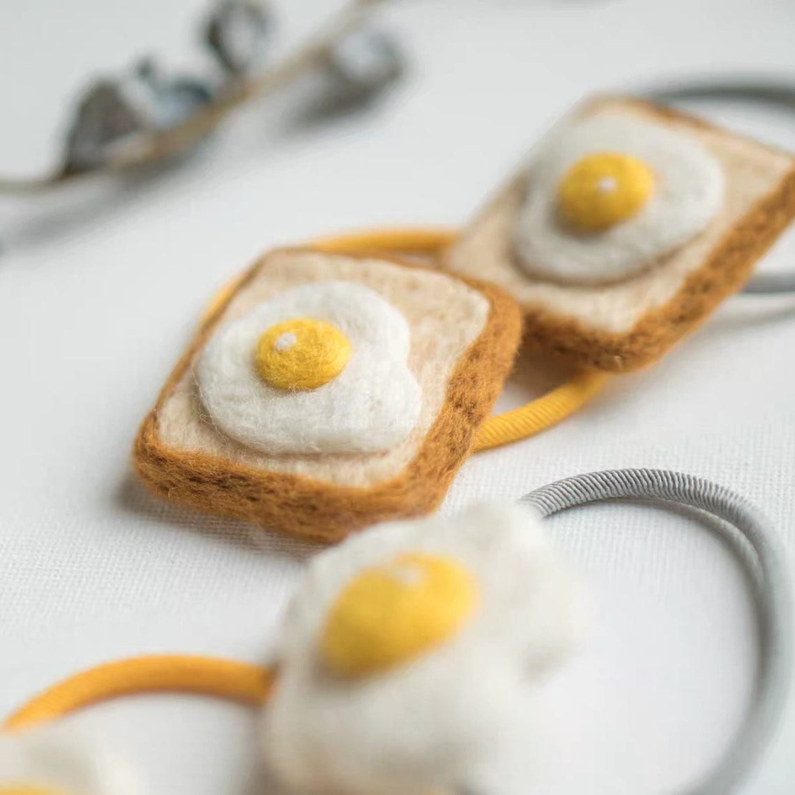 Felted Toast Felted Bread Felted Fried Egg Felted | Etsy