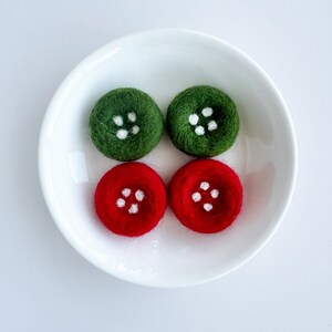 Felt Buttons, 8 Colors, Wool Felt Buttons for Making Baby Nursery Decor ...