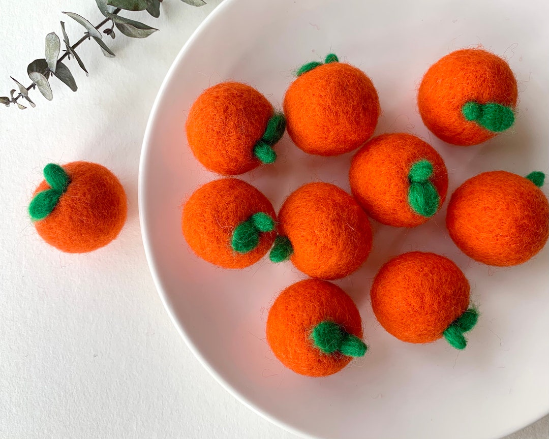 Needle Felted Wool Orange, Handmade Fruit Decor - Etsy