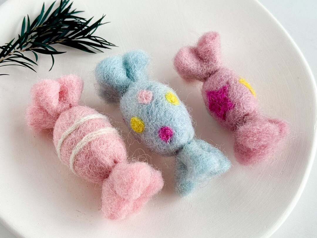 Felted Candy, Felt Play Food, Felt Candy for Making Garland, Baby ...