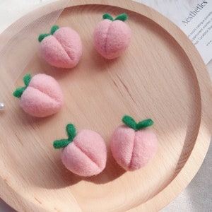 Felted Peaches Wool Felt Peach Peach Décor Felt Fruit - Etsy
