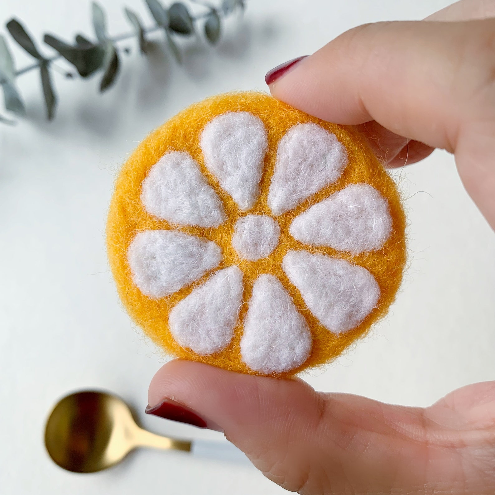 Felted Lemon Slice Wool Felt Lemon Needle Felted Lemon Wool | Etsy