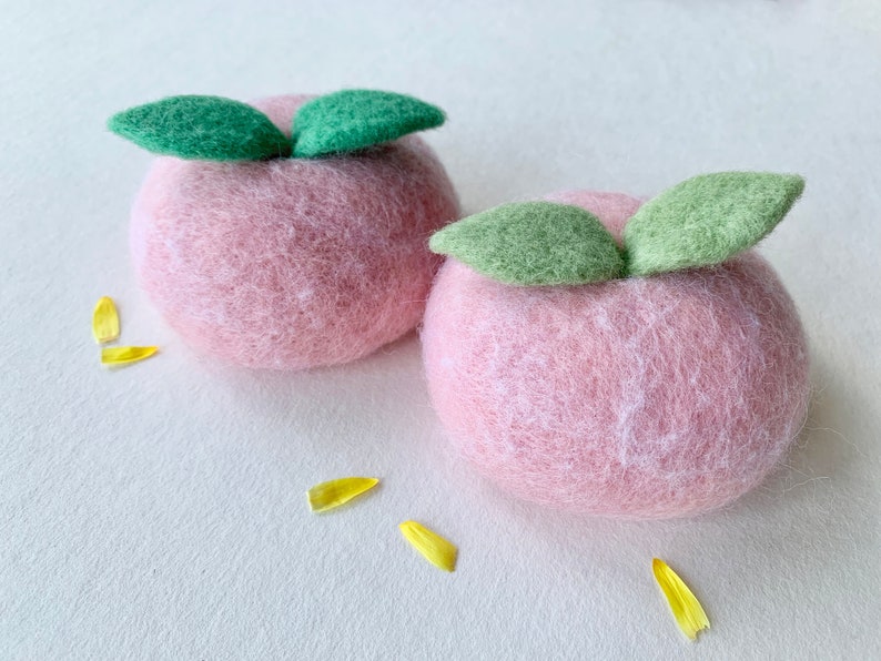Felted Peach 8cm Wool Felt Peach Felted Peaches Peach | Etsy