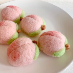 Felted Peach, Wool Felt Peach, Peach Decor, Woolen Peach, Felted Fruit ...