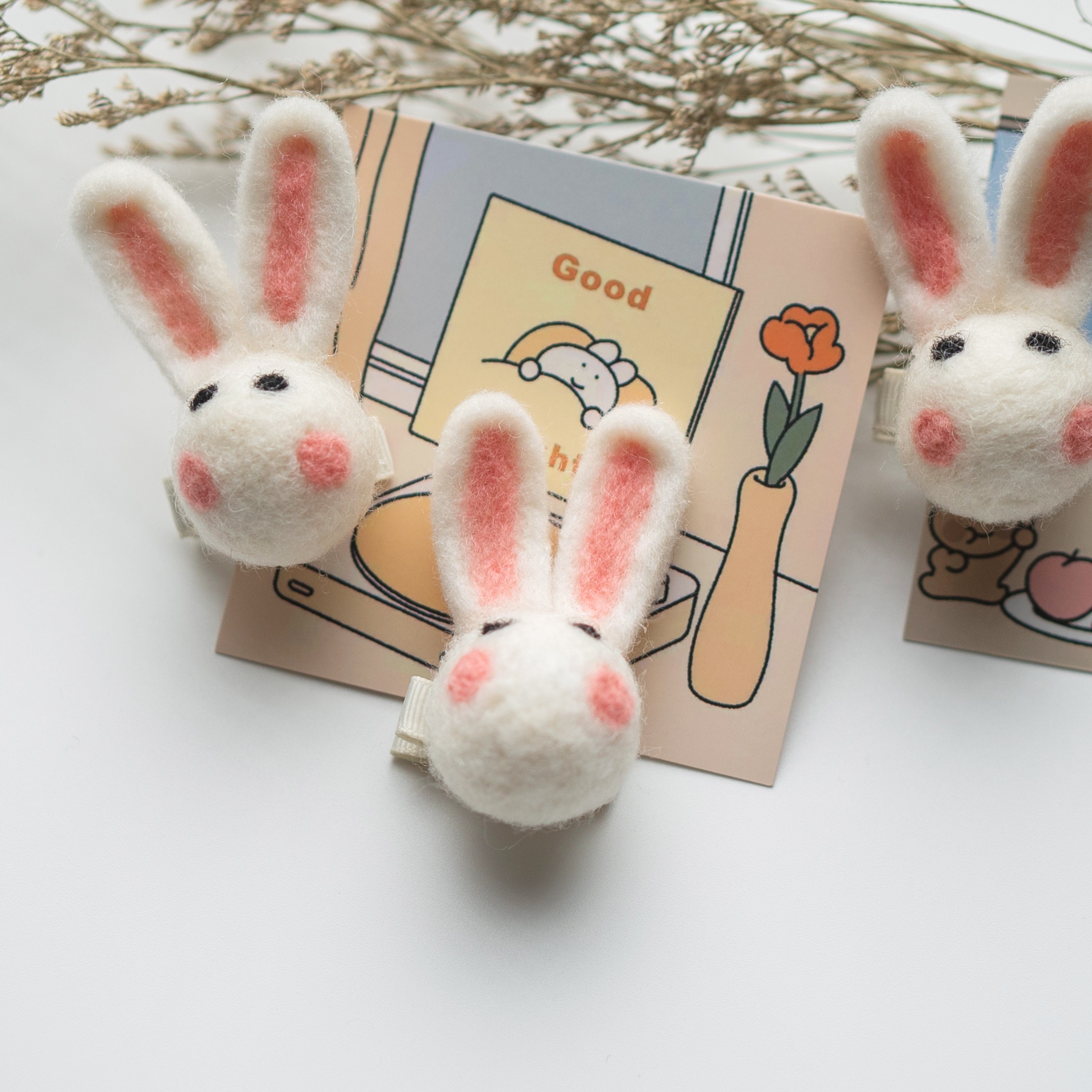 Felted Bunny Felted White Rabbit Wool Felt Bunny Needle - Etsy