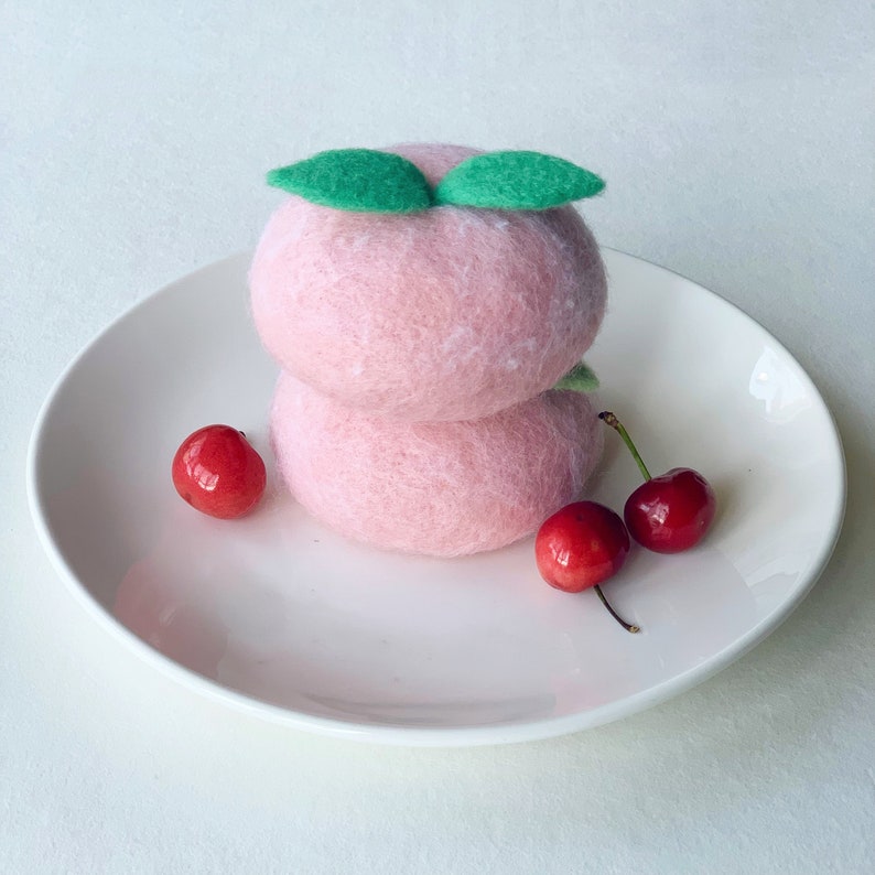Felted Peach 8cm Wool Felt Peach Felted Peaches Peach | Etsy