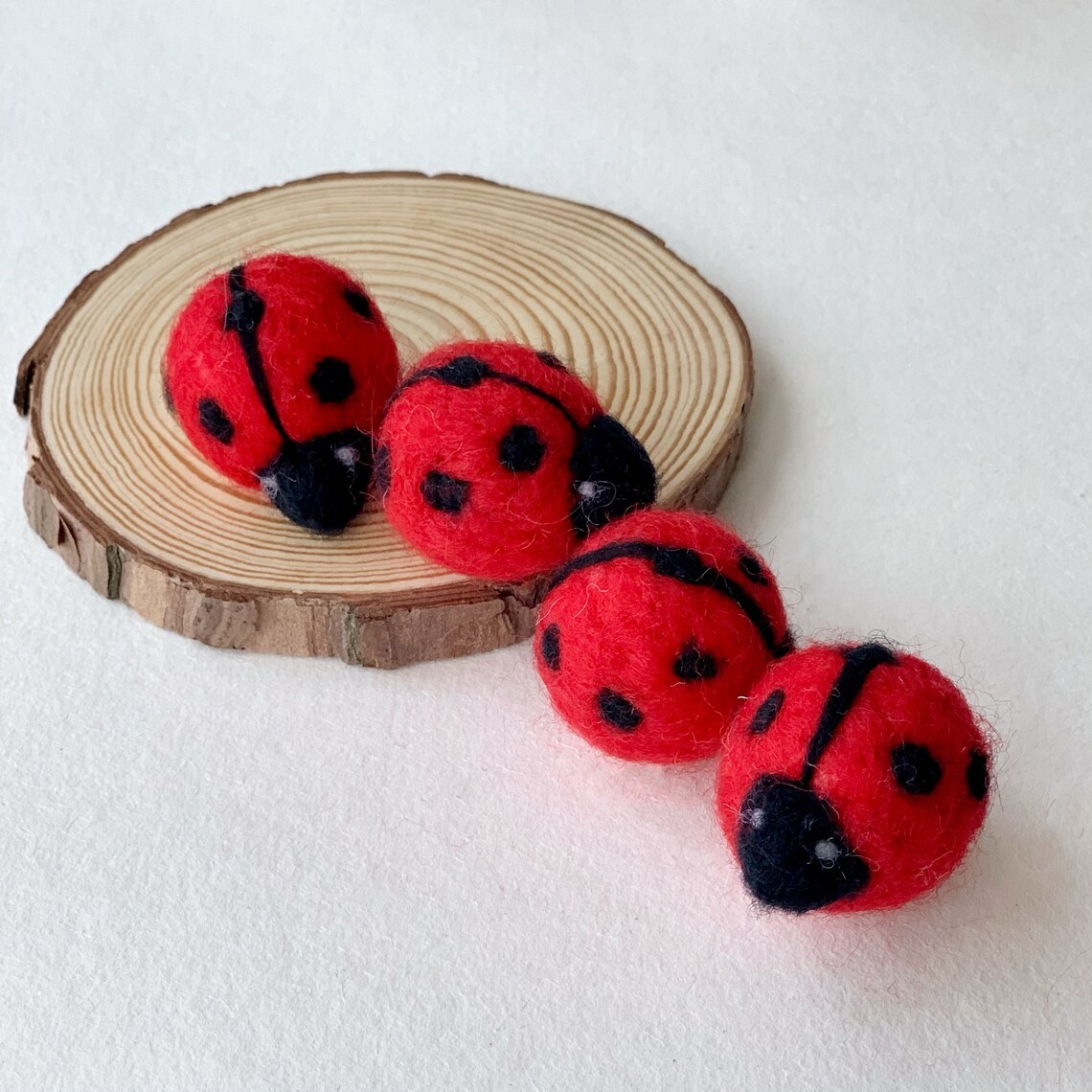 Felted Ladybug Wool Felt Ladybug Felted Insect Needle Felt | Etsy