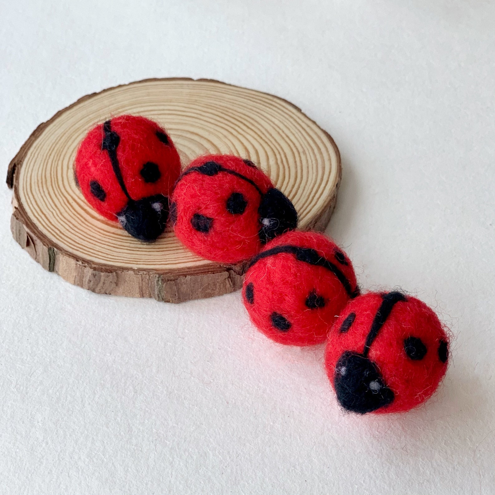Felted Ladybug Wool Felt Ladybug Felted Insect Needle Felt | Etsy