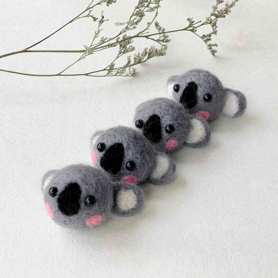 Felted Koala, Wool Felt Koala Bear, Needle Felted Koala, Koala Decor ...